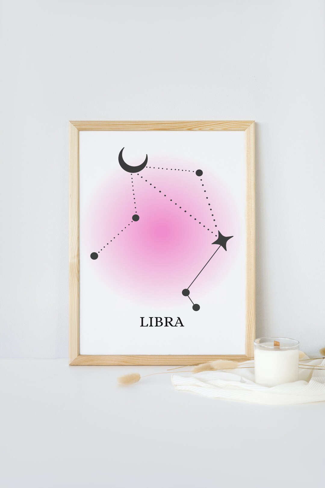 LIBRA Poster | Printable Libra Zodiac Art With Constellation and Star ...