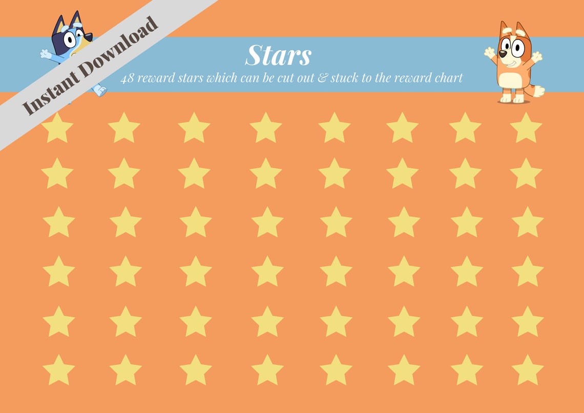 Bluey Reward Chart Personalised With Name Bluey Behaviour - Etsy Canada