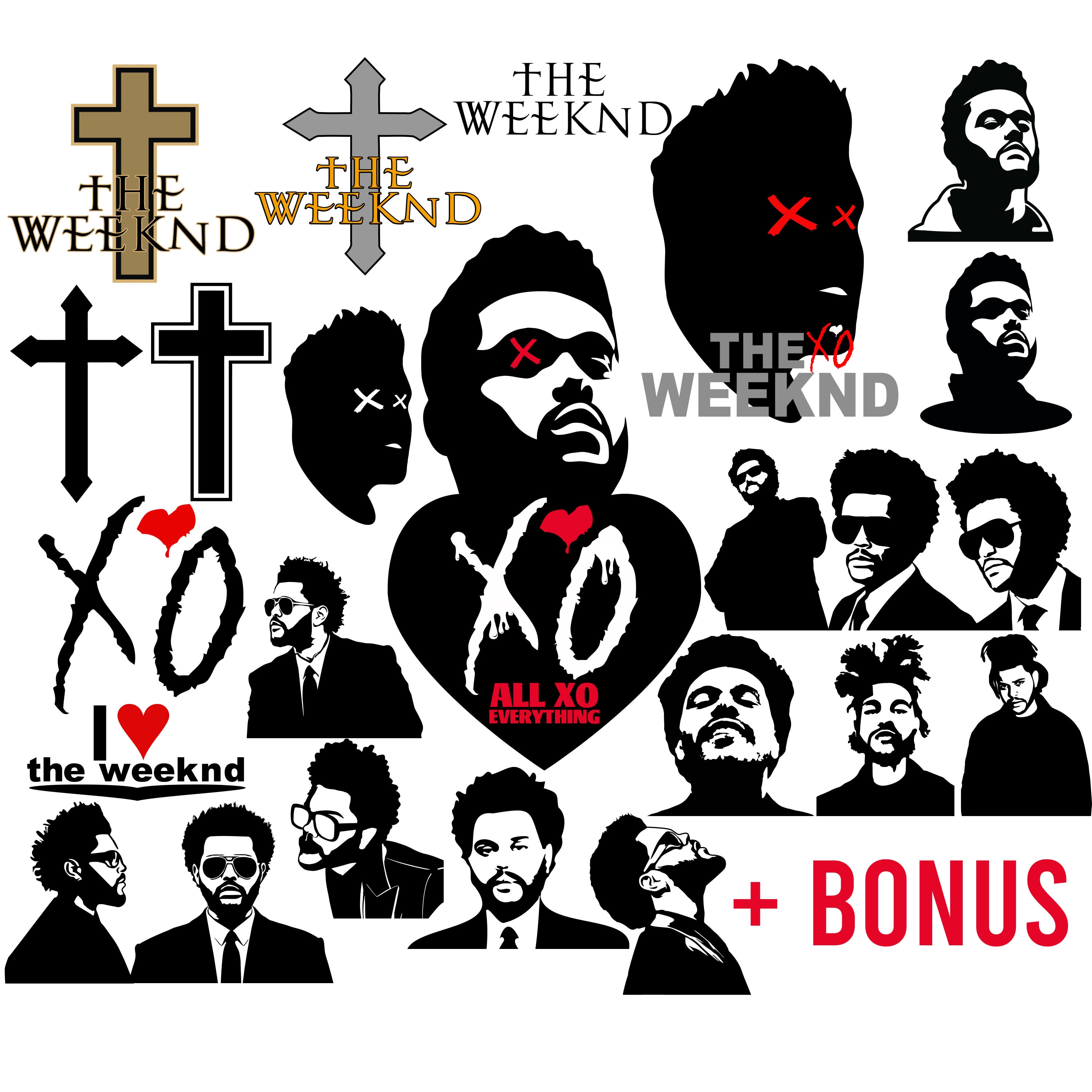 The Weeknd Xo Logo Black