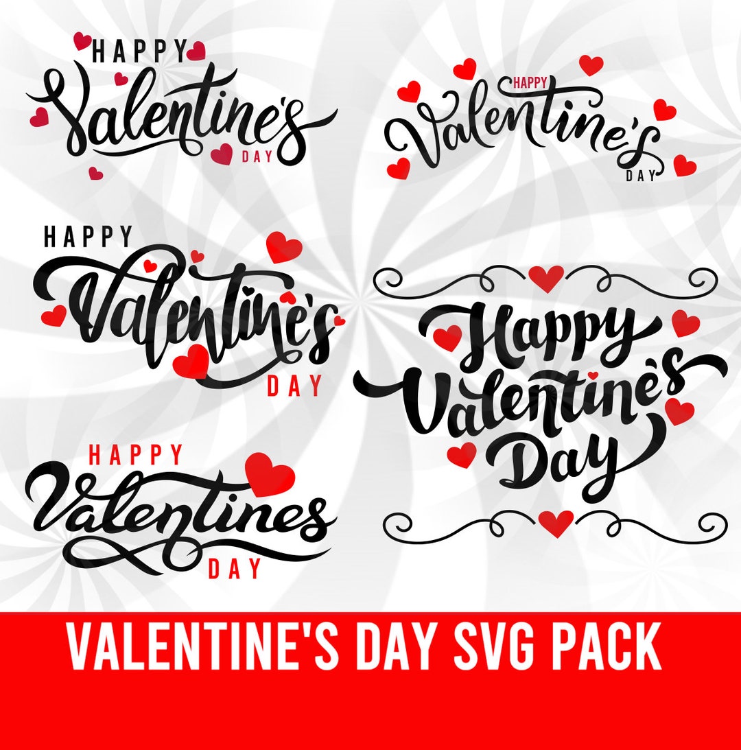 Valentine's Day SVG Bundle, Heart, Love (5 SVG File) - Etsy