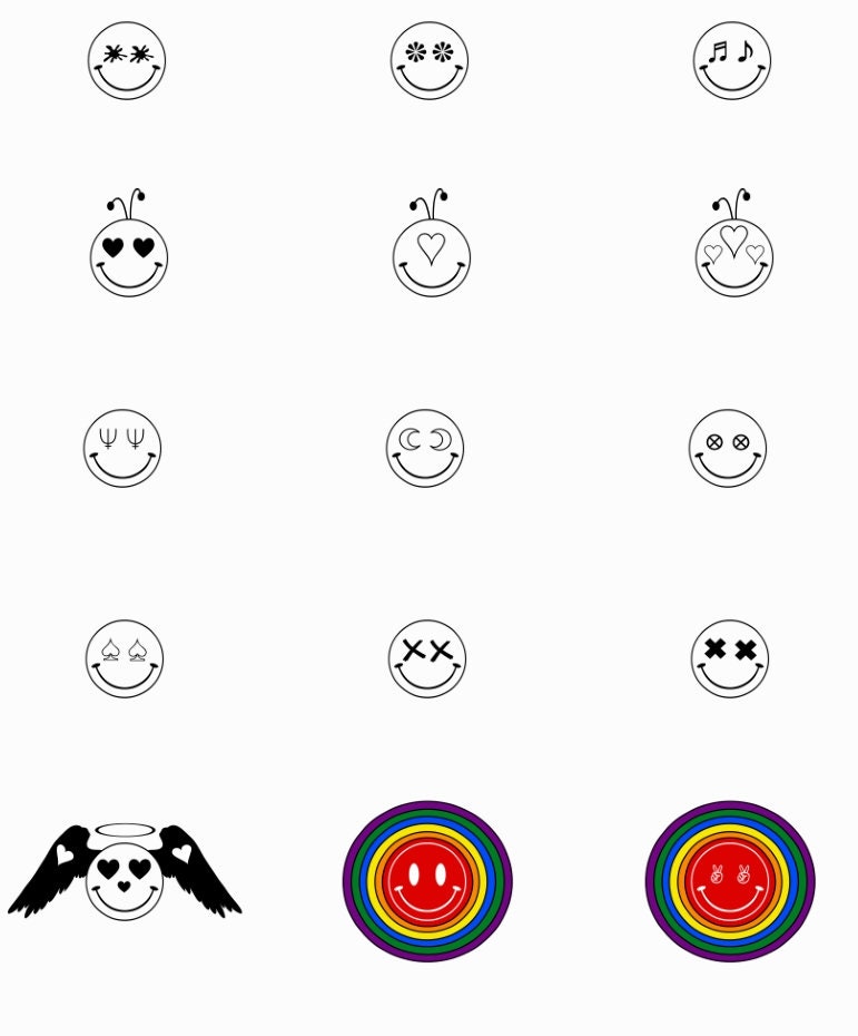 Smiley Face Drip, Happy Face Drip, Face SVG-PNG, Good Vibes, Cut Files ...