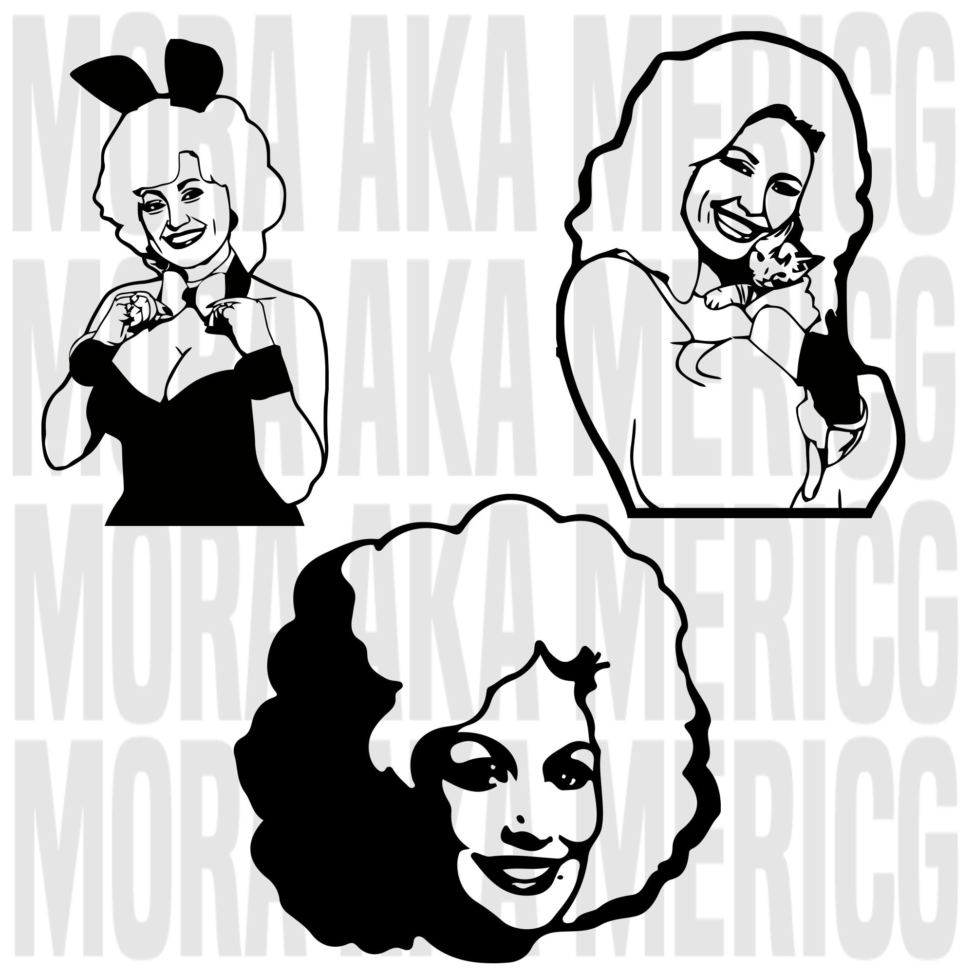 Dolly Parton Bundle Pack Svg, Dolly Parton Silhouette Svg, Celebrate ...