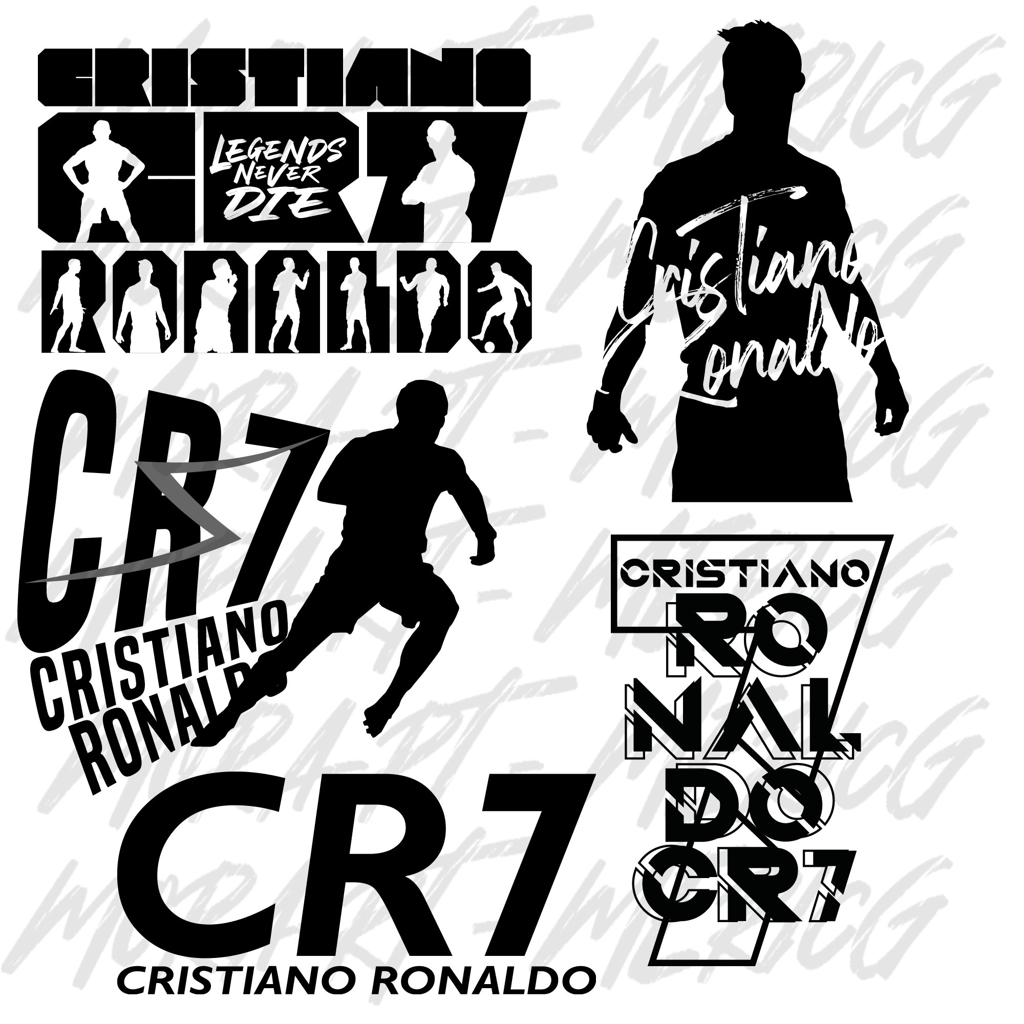 Cristiano Ronaldo Svg, Cr7 Svg, Laser Cut Files, Cricut, Ronaldo ...