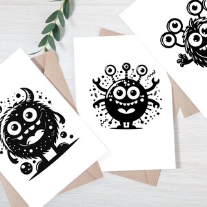 Cute Monster SVG – Funny Monster Clipart, Silhouette (PNG, SVG) - Etsy