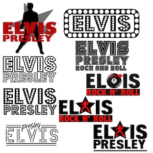 Elvis Presley Svg Bundle, Rock N Roll Svg, Elvis SVG, Cut File for ...