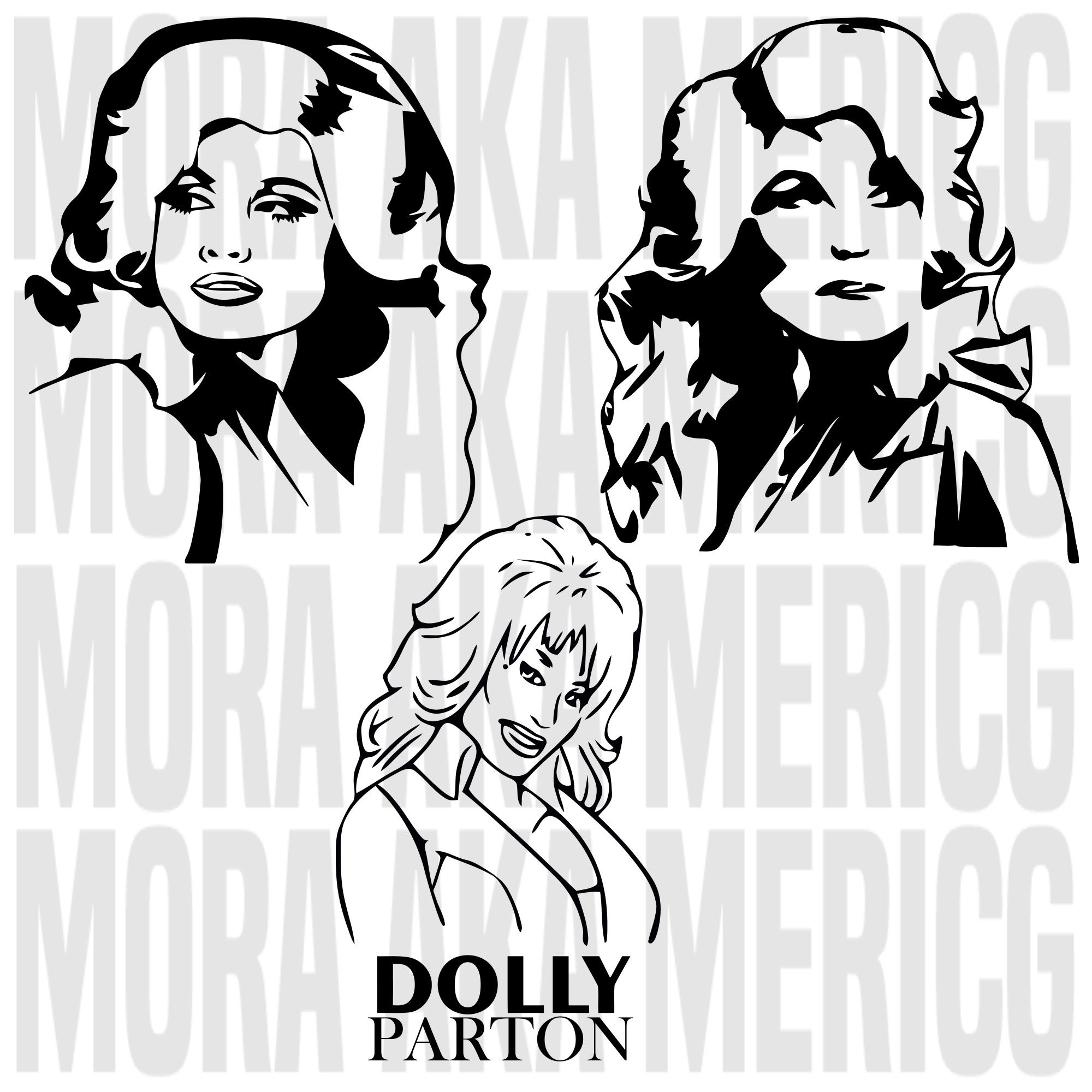 Dolly Parton Bundle Pack Svg Dolly Parton Silhouette Svg - Etsy