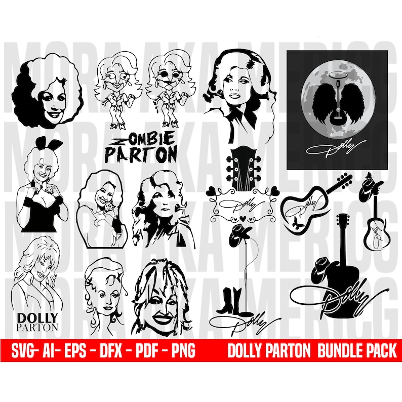 Dolly Parton Bundle Pack Svg, Dolly Parton Silhouette Svg, Celebrate ...