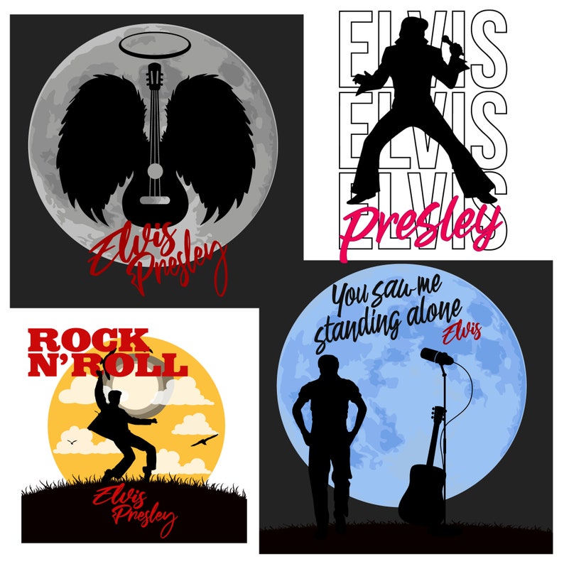Elvis Presley Svg Bundle Rock N Roll Svg Elvis SVG Cut File - Etsy