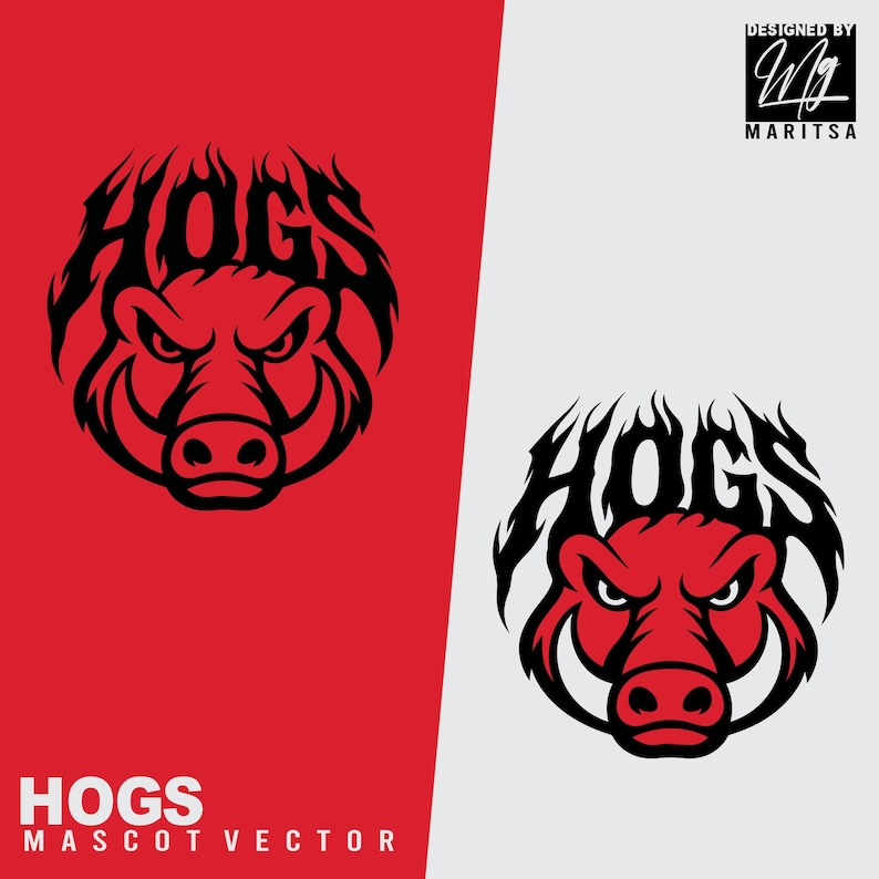 Hogs Mascot SVG | School Spirit, T-shirt Design (instant Download) - Etsy