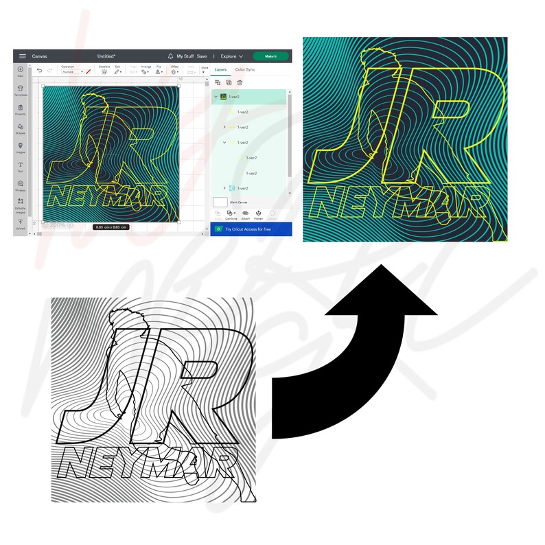 Neymar JR Svg, Neymar, Football PSG Paris, Cuts File, Cricut ...