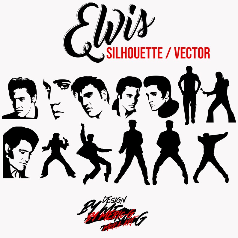 Elvis Presley Svg Bundle Rock N Roll Svg Elvis Svg Cut File Etsy