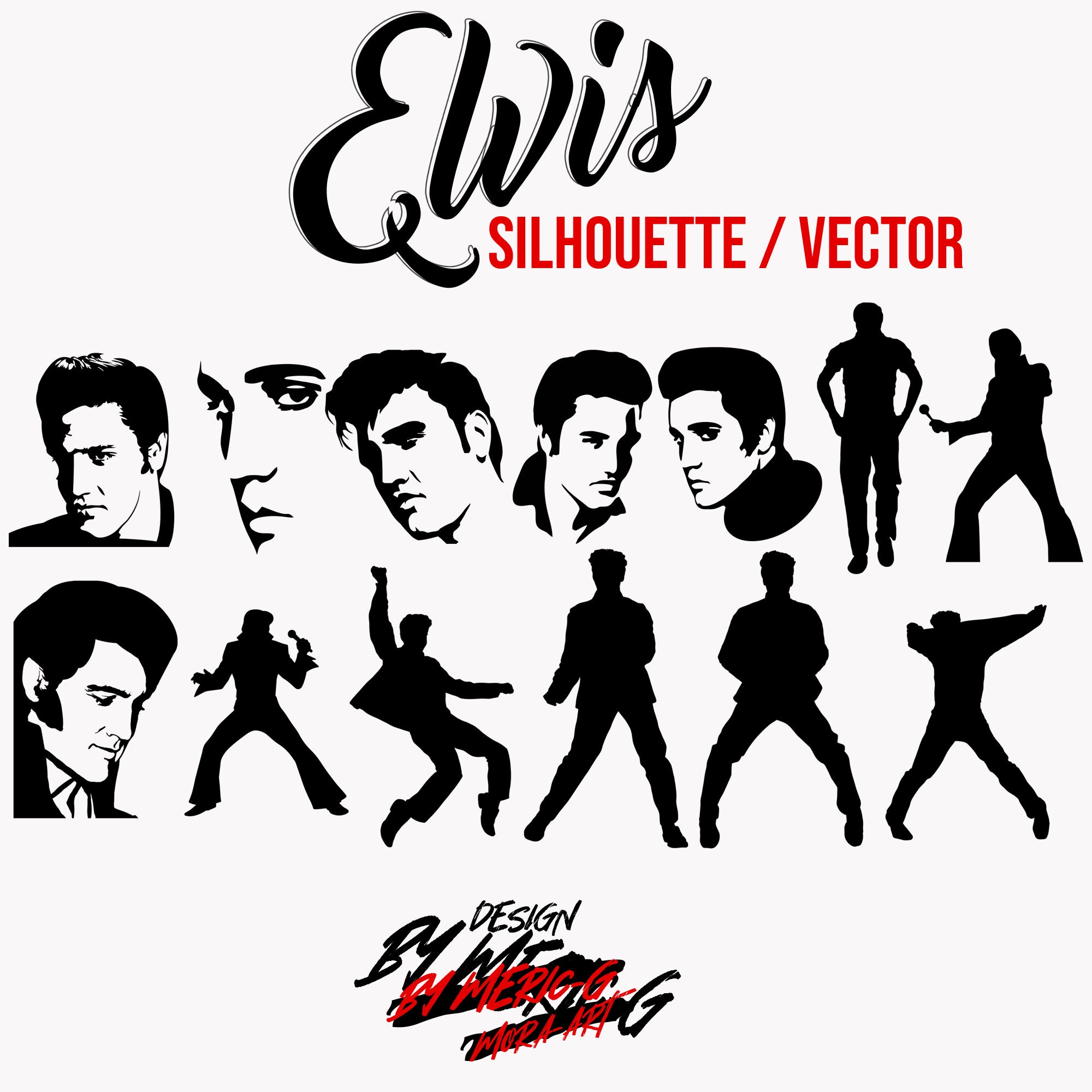 Elvis Presley Svg Bundle, Rock N Roll Svg, Elvis SVG, Cut File for ...