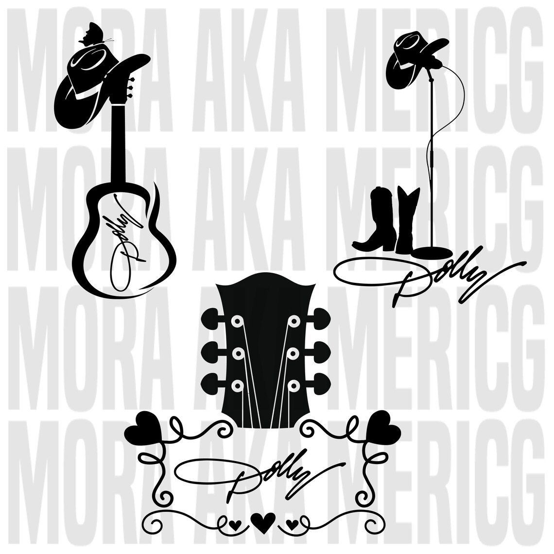 Dolly Parton Bundle Pack Svg Dolly Parton Silhouette Svg - Etsy