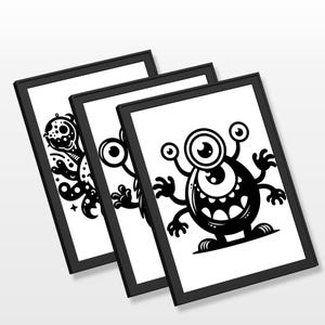 Cute Monster SVG – Funny Monster Clipart, Silhouette (PNG, SVG) - Etsy