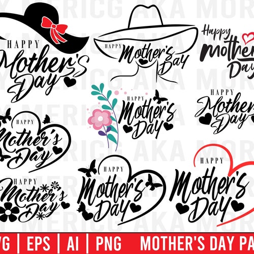 Mothers Day Happy Mother's Day Bundle Mother Day SVG - Etsy