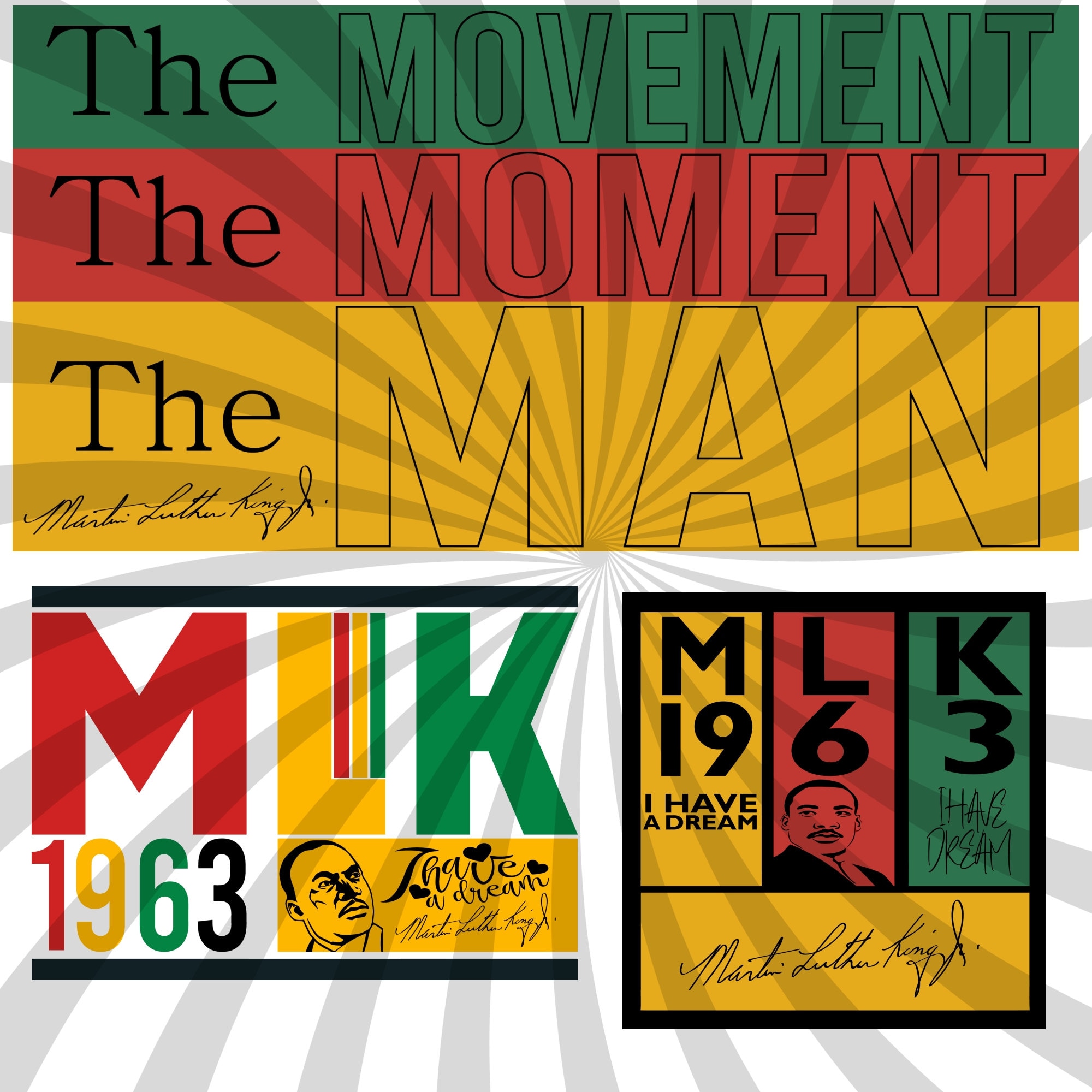 Martin Luther King Jr Bundle, Martin Luther King Clipart, Mlk Svg, MLK ...