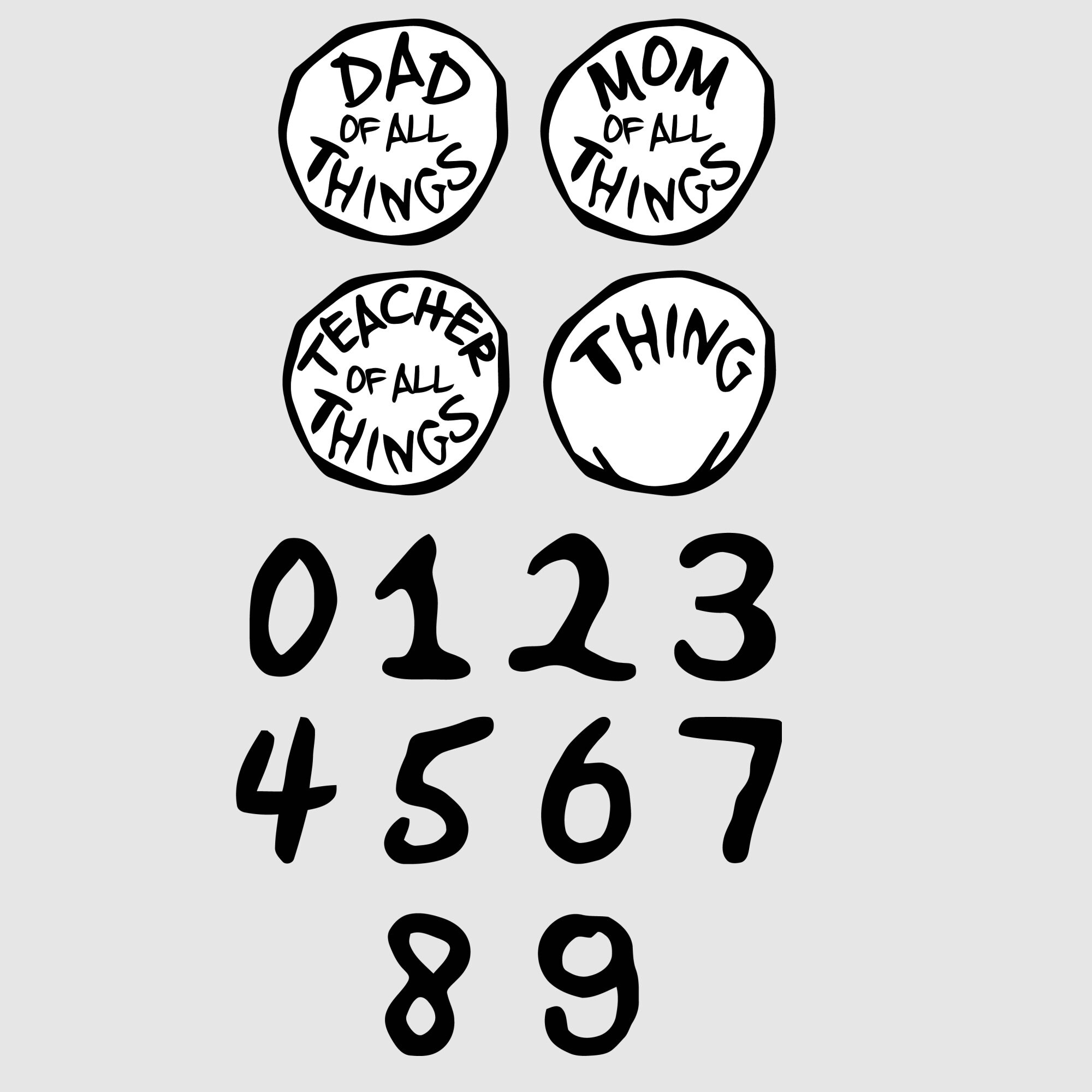 Thing 1 Thing 2 Svg Cut File Thing Svg File For Cricut Cut Etsy Australia