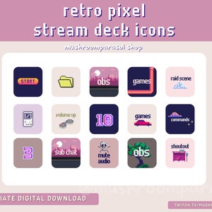 Retro Pixel Stream Deck Icons - Etsy