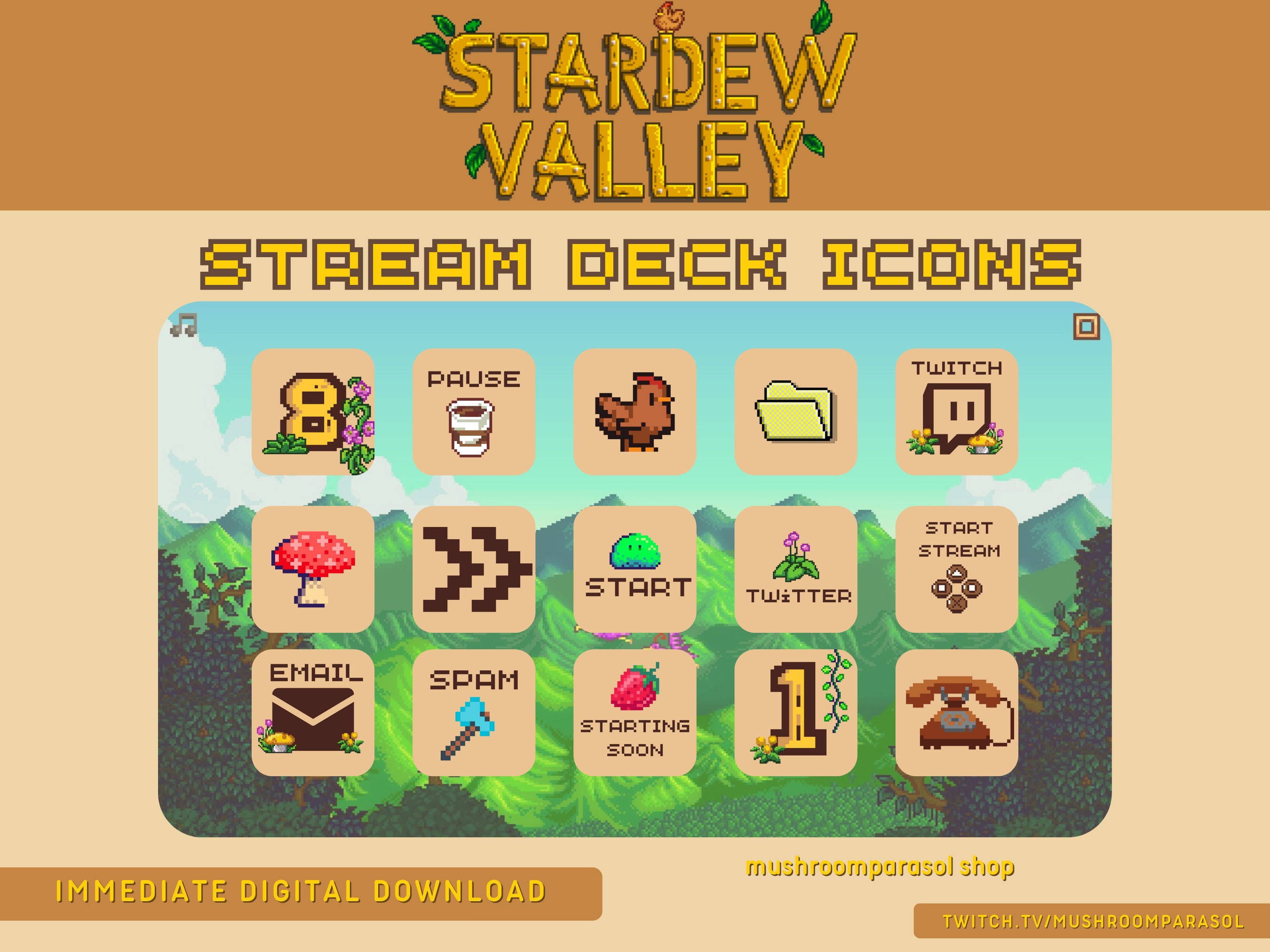 Stardew Valley Stream Deck Icons - Etsy Canada