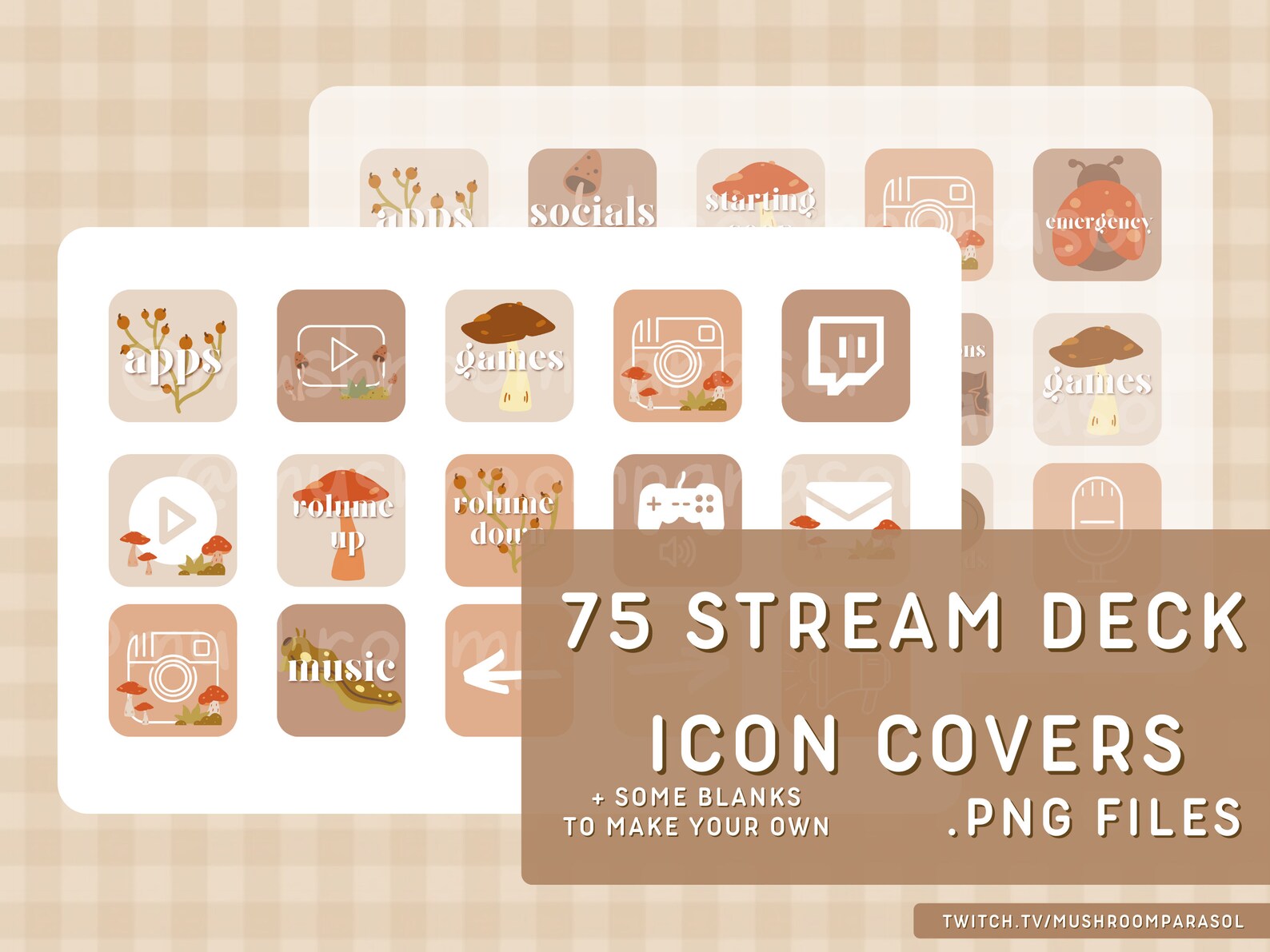 Cottagecore Stream Deck Cover Icons Aesthetic, Cozy, Kawaii - Etsy ...