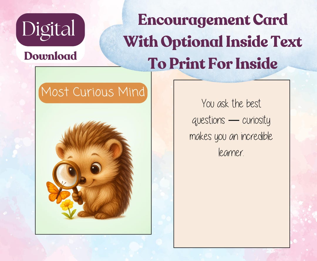 Homeschool Motivation | Curiosity | Encouragement Card | Positivity ...