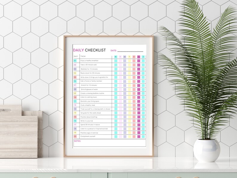 Check List Editable Task List for Parents Daily Checklist Printable ...