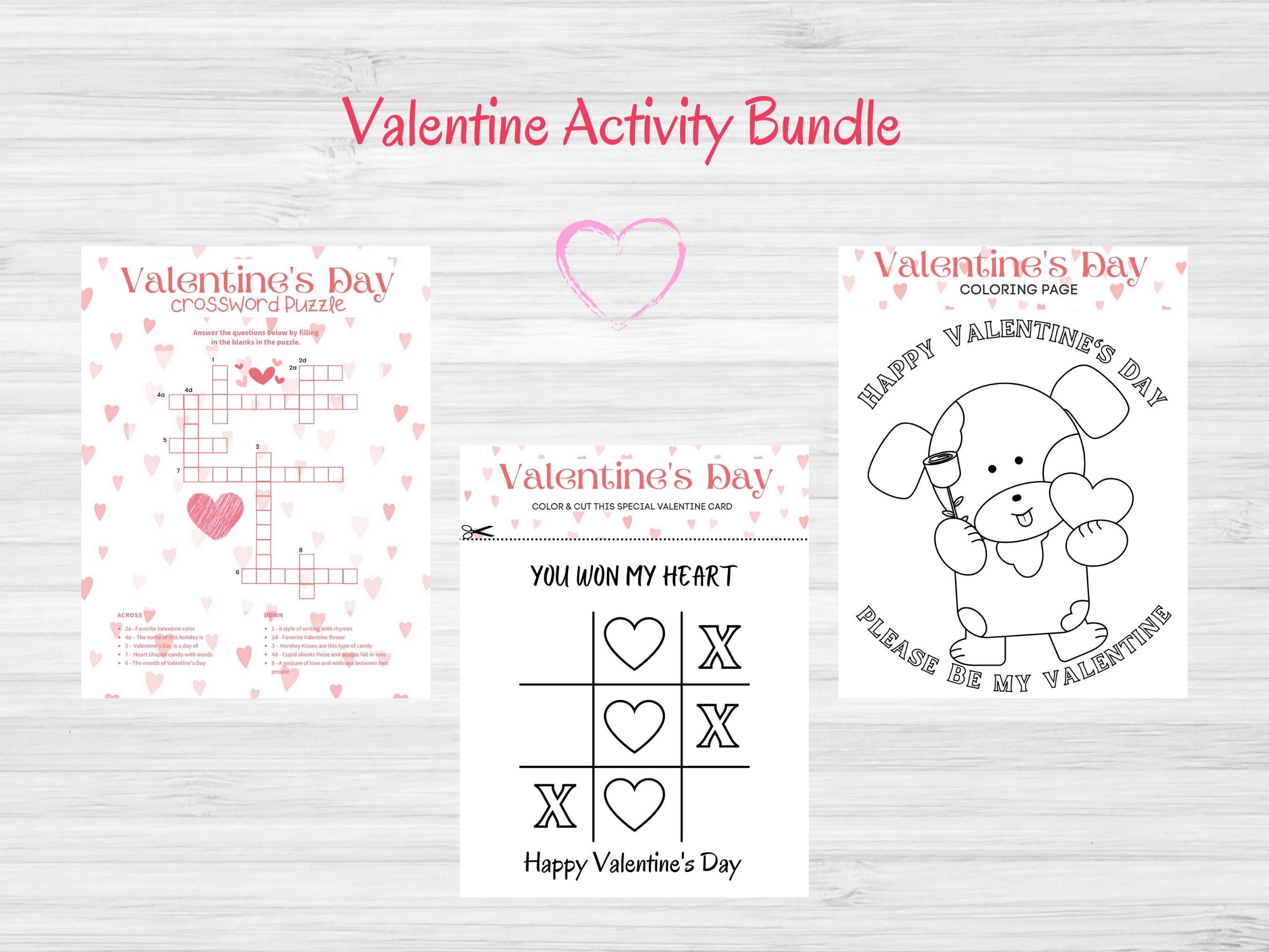 Valentine Activity Pack - Etsy