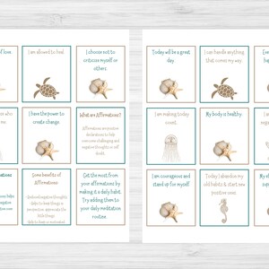 Ocean Affirmation Cards: 50 Printable Mindfulness Cards (digital ...