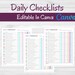 Editable Daily Checklist: Task List Printable (canva Template) - Etsy
