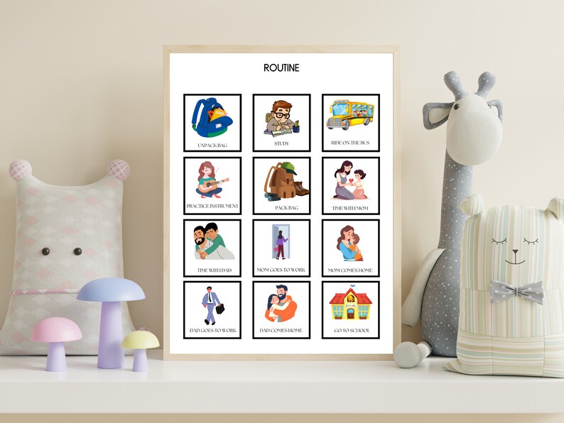 Family Chore Cards for Kids Routine and Activity Cards for Busy Family ...