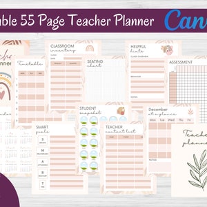 Teacher Planner Printable Academic Planner for School Lesson Plan ...