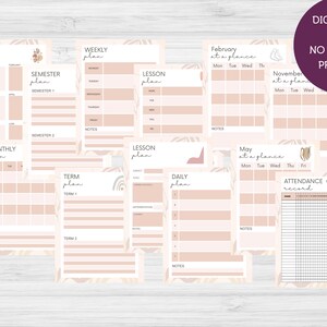 Teacher Planner Printable Academic Planner for School Lesson Plan ...