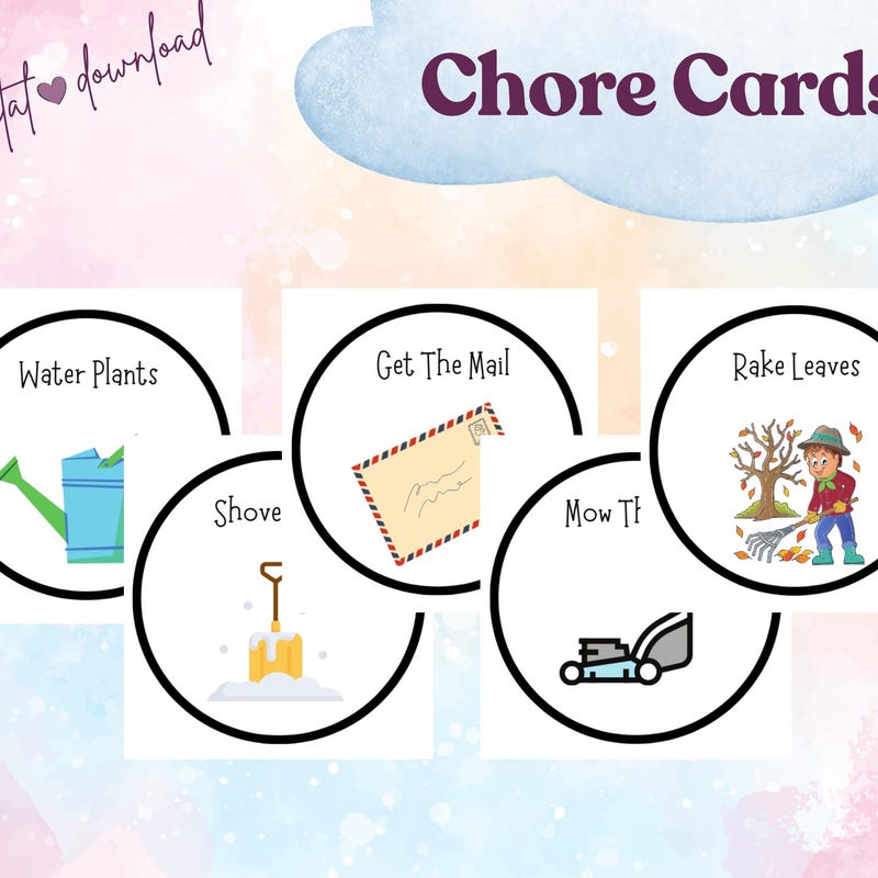 Chore Cards - Etsy