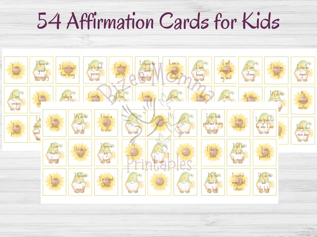 Affirmation Cards for Kids Dinosaur Affirmation Cards Dinosaur Theme ...