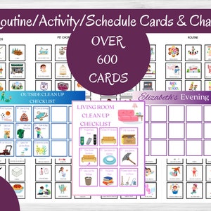 Editable Kids Chore Chart: Daily Routine Cards, Visual Task Checklist ...