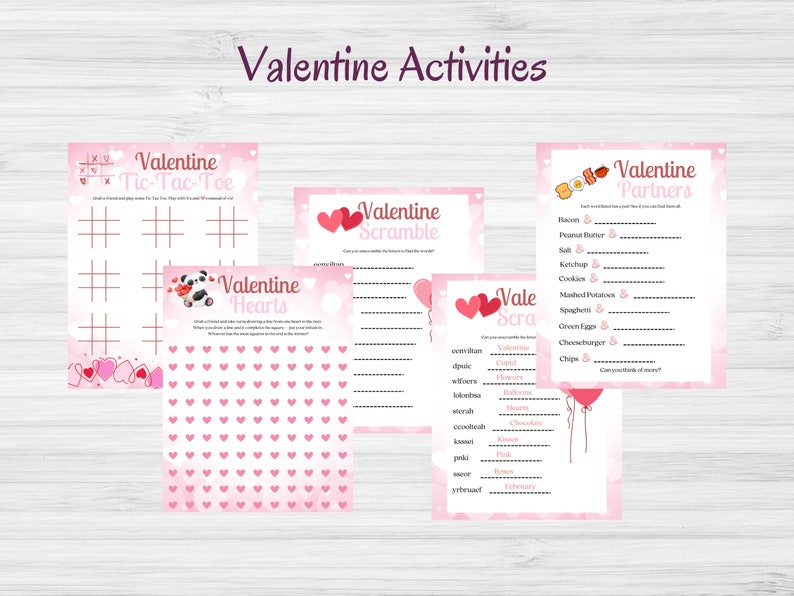 Valentines Printable Activities, Mazes, Crossword, Word Search ...
