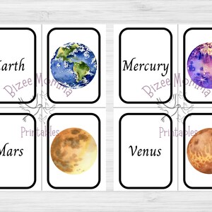 Space Flash Cards, Educational Flash Cards, Flash Cards, Digital Print ...