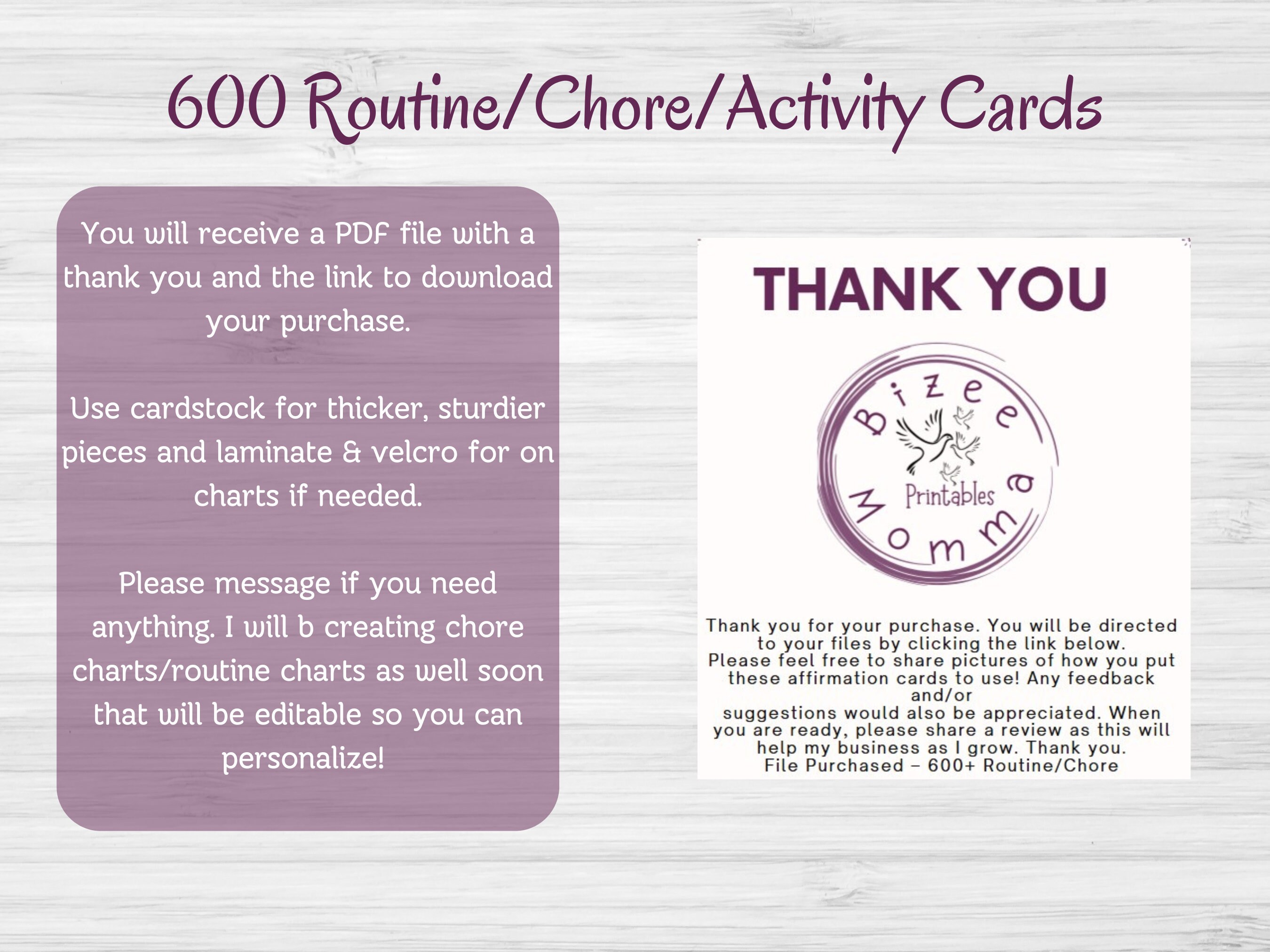 Family Chore Cards for Kids Routine and Activity Cards for Busy Family ...