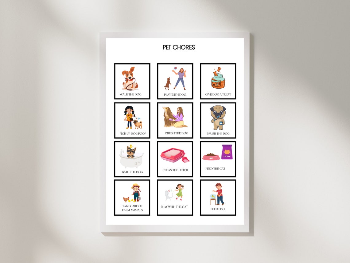 Family Chore Cards for Kids Routine and Activity Cards for Busy Family ...