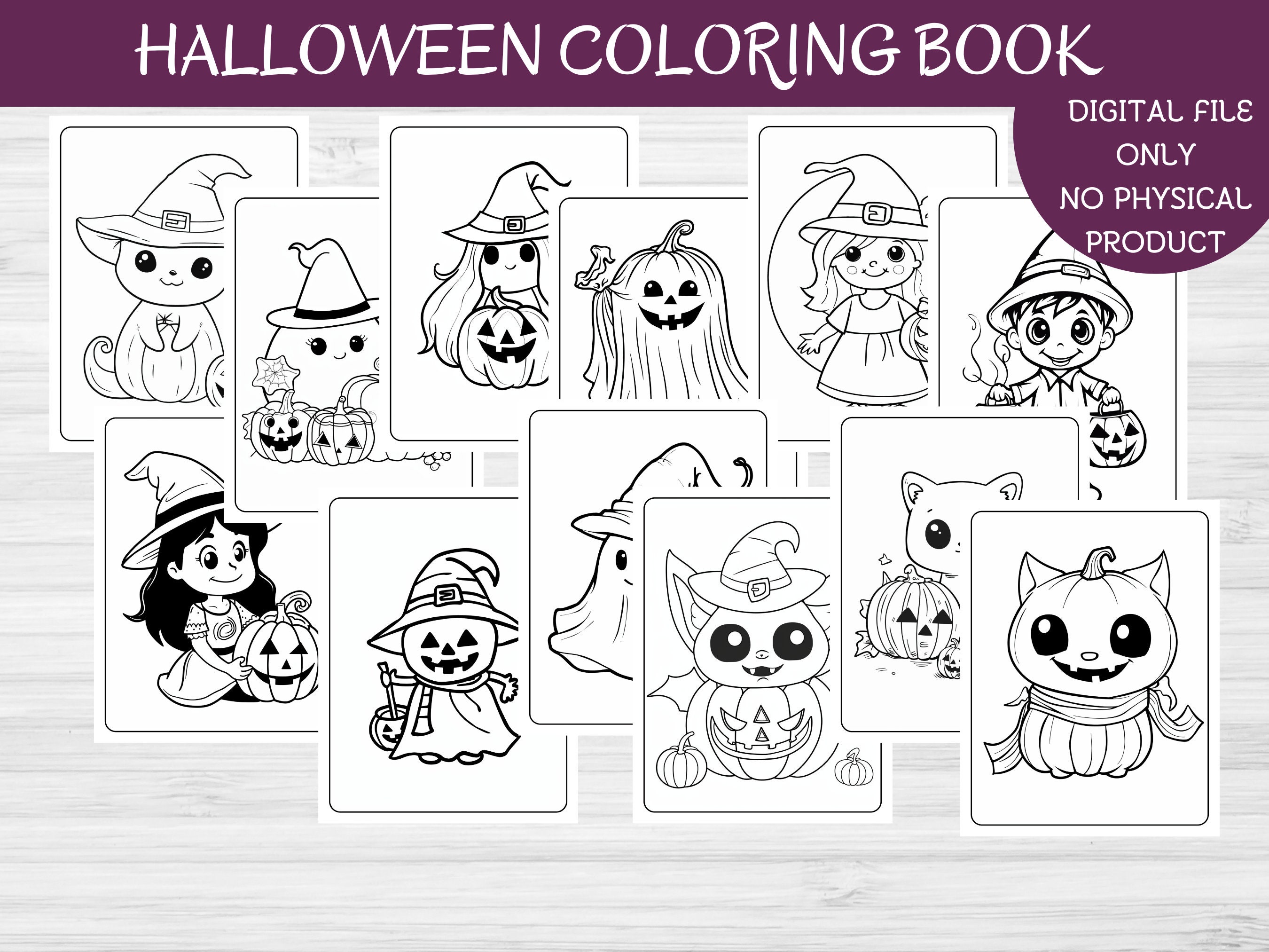 Halloween Coloring Book for Kids Printable Coloring Sheets for Children ...