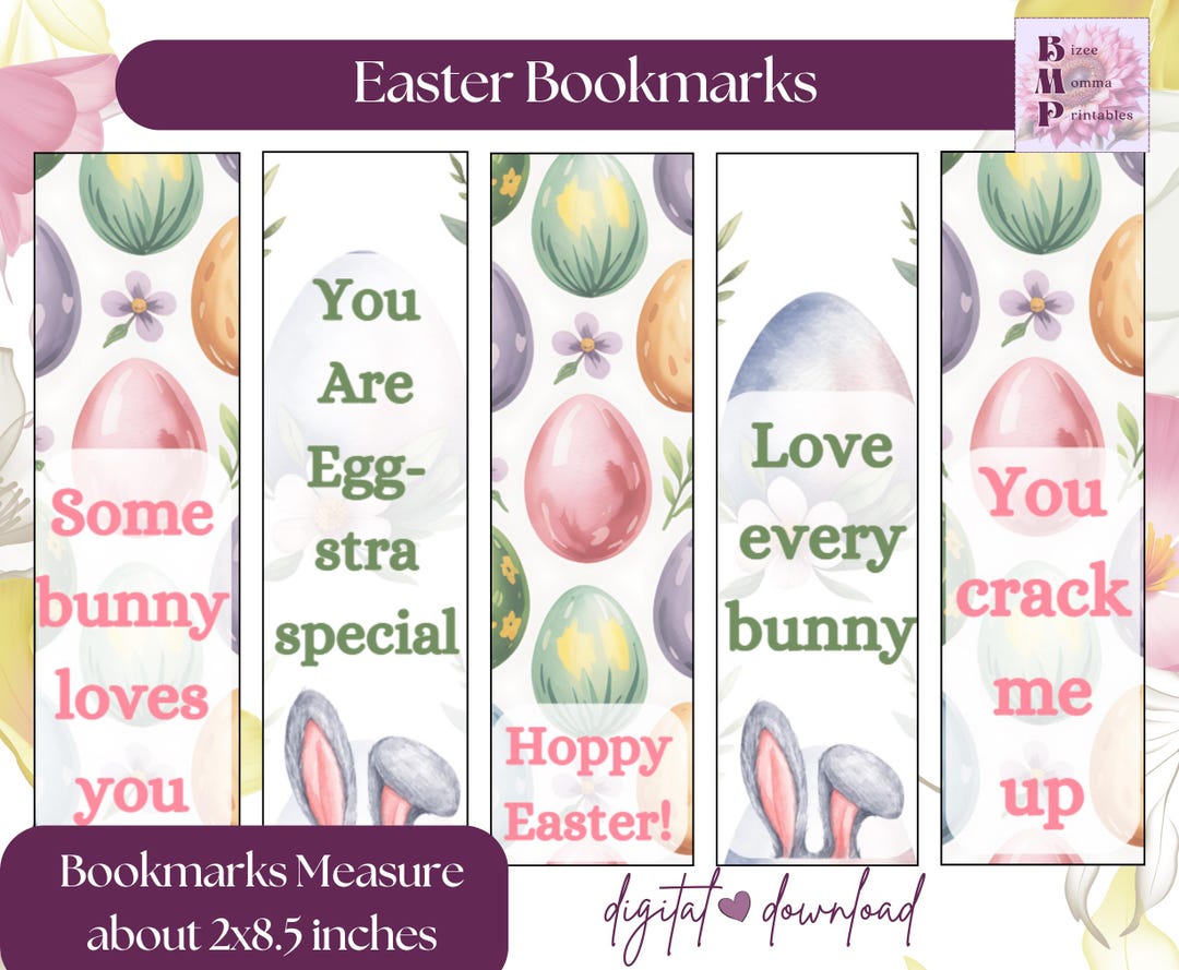 Easter Bookmarks for Kids | Funny Easter Jokes and Egg Puns | Printable ...