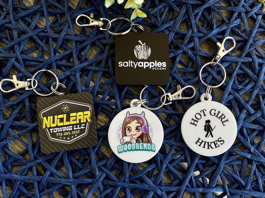 Custom Logo QR NFC Keychain: Business Branding, Realtor Gift - Etsy