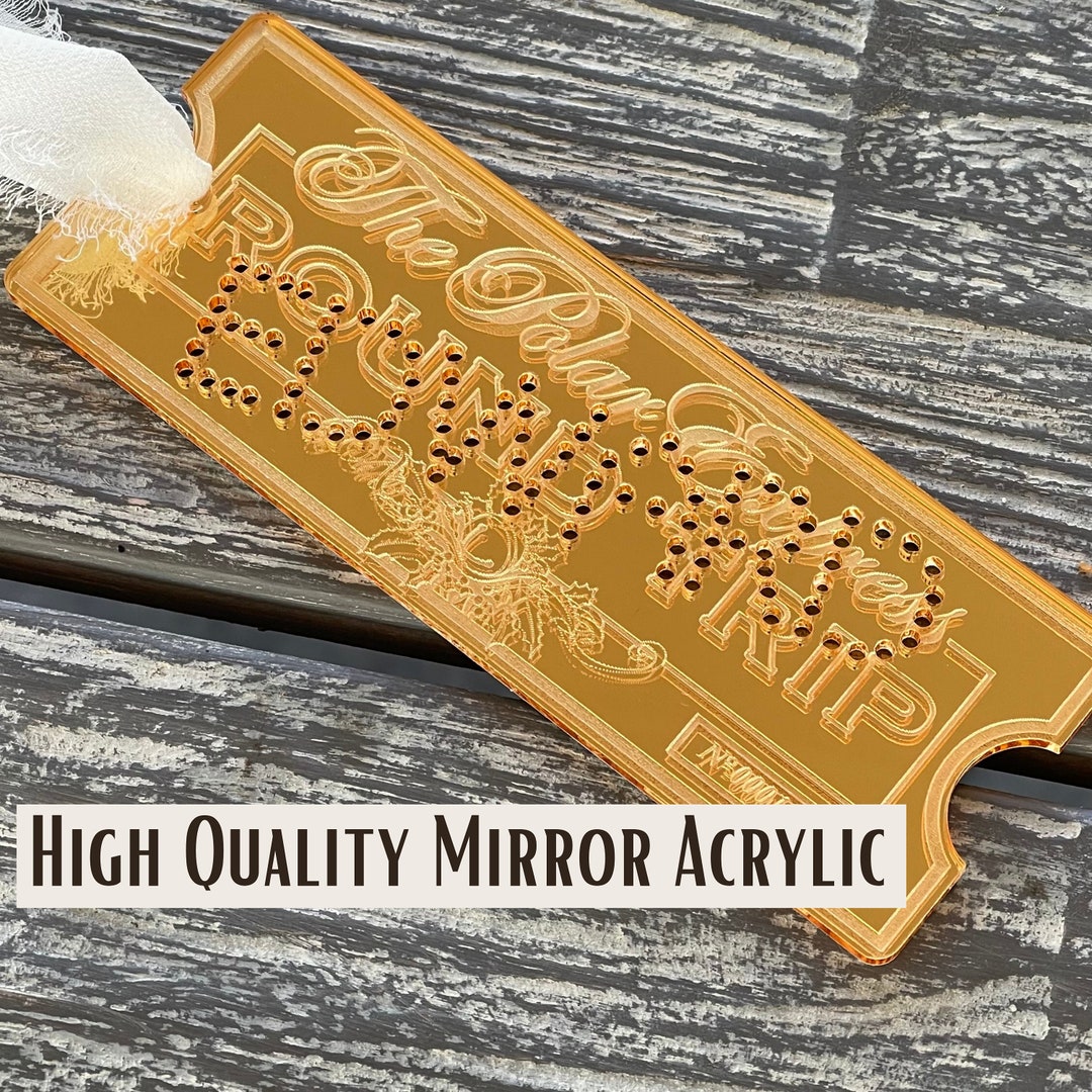 Train Ticket Punch Out Christmas Name Tag Ornament, Childs Gift Tag ...