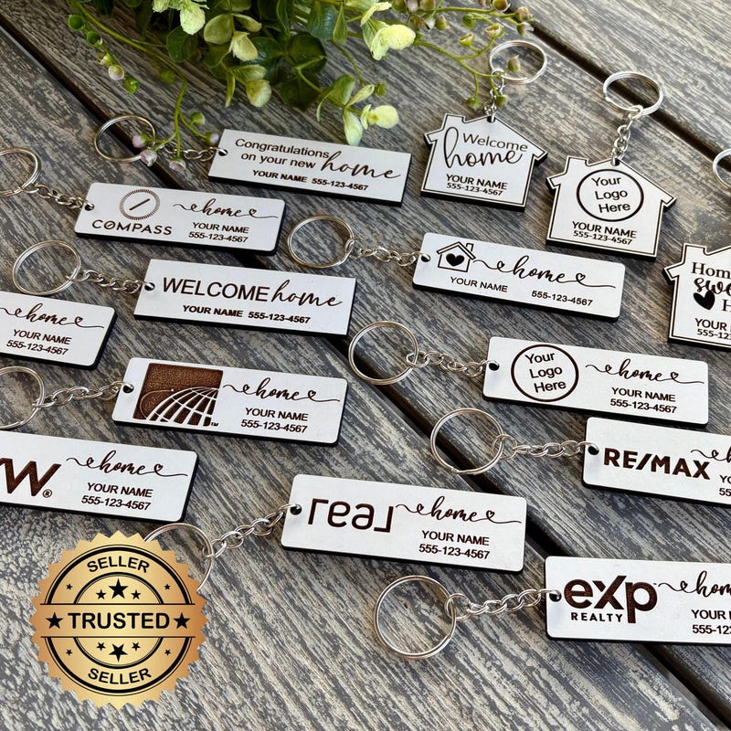 Realtor Keychain - Etsy