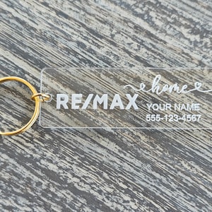 BULK Personalized Acrylic Realtor Keychain – Closing Gift, New ...