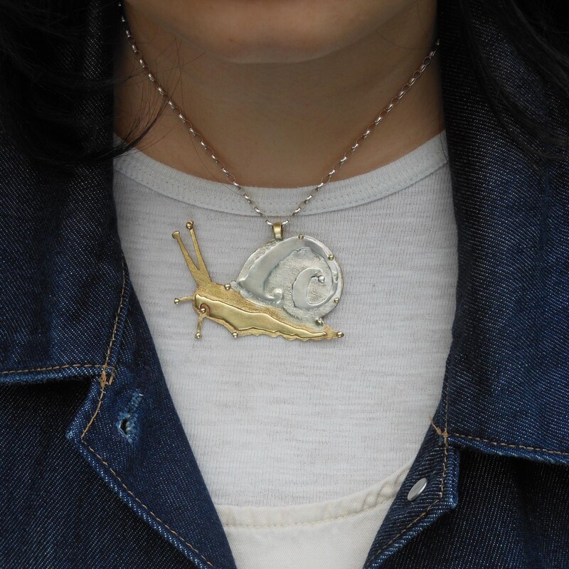 Metal Snail Shell Pendant - Etsy