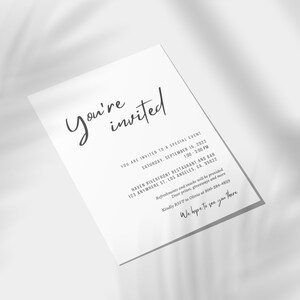 Modern Business Invitation Template, Simple Business Invitation ...