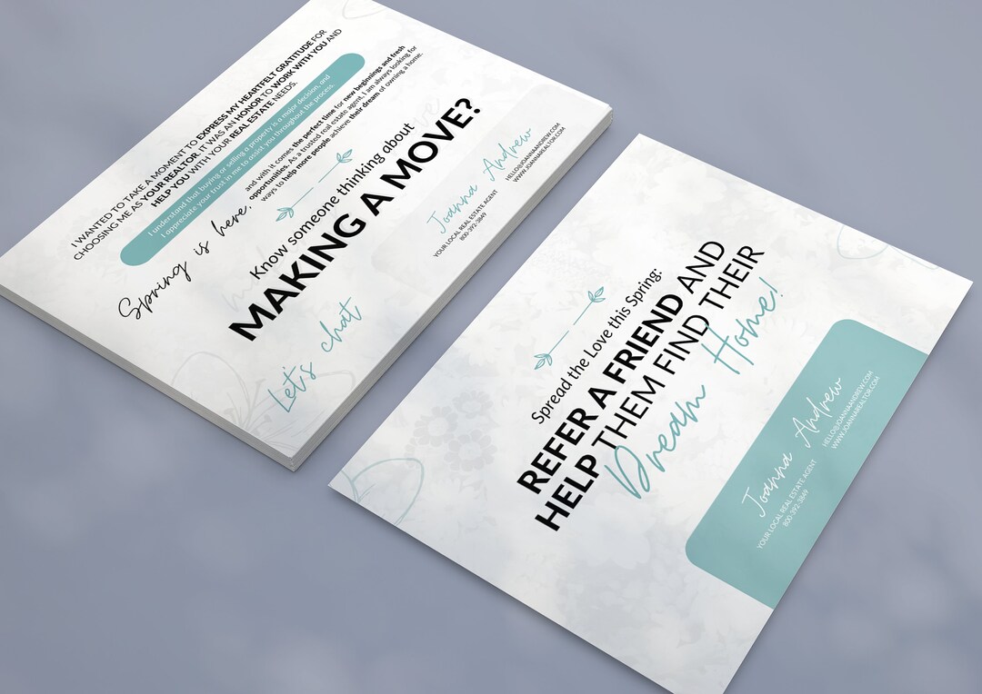 Real Estate Spring Postcard, Your Referrals Make My Business Bloom Card ...