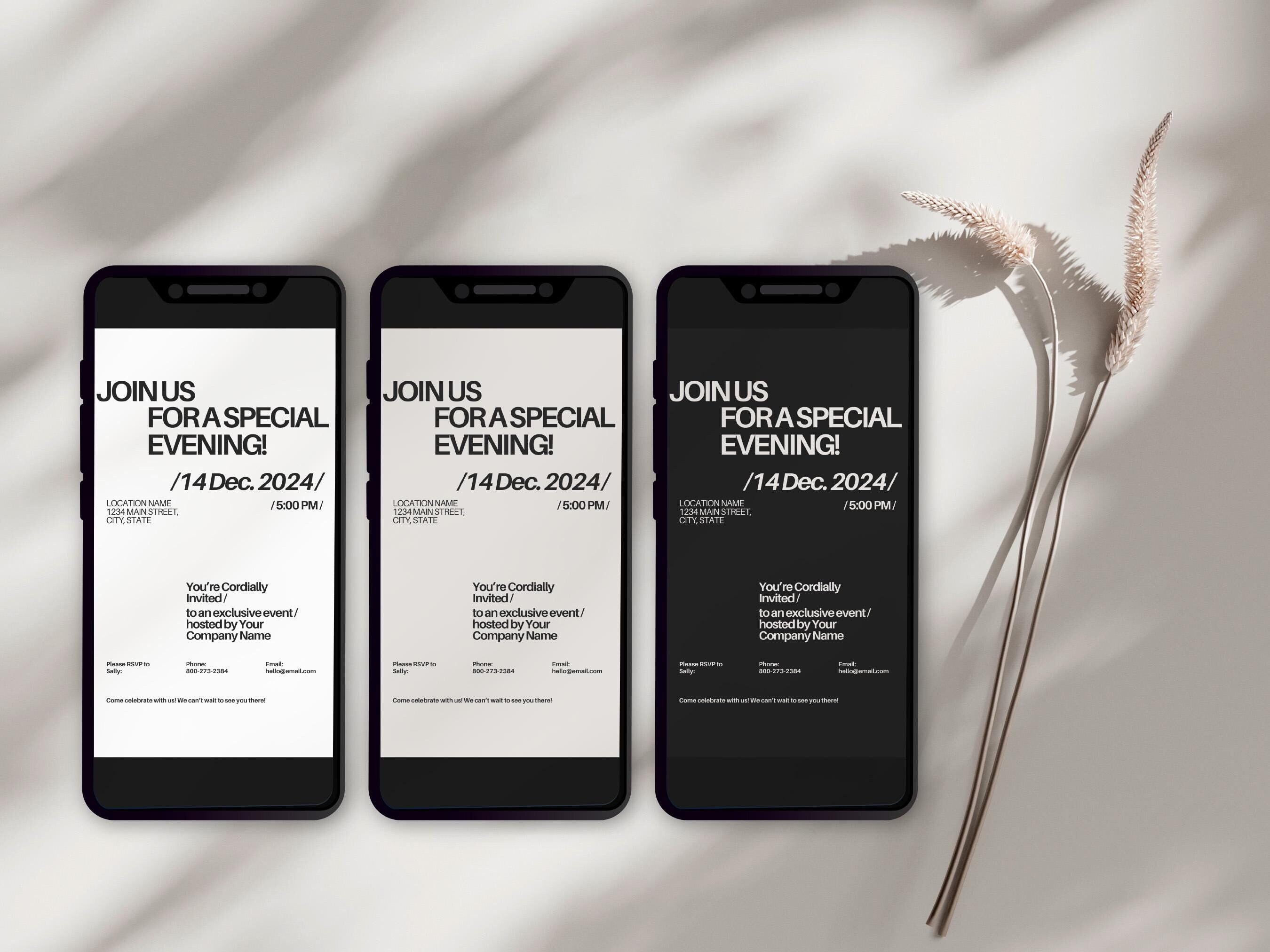 Business Invitation Template, Special Event Invitation, Digital You're ...