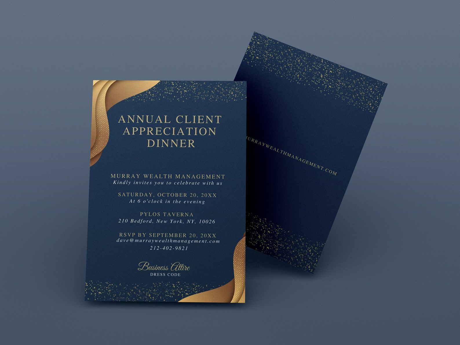 Annual Client Appreciation Dinner Party Invitation Editable Template ...